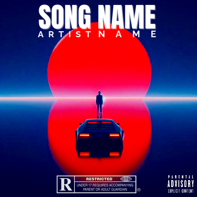 Modèle Blue Song Name Album Cover | PosterMyWall