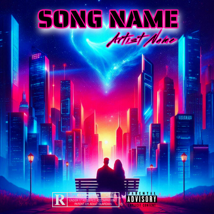 Blue Song Name Album Cover Template | PosterMyWall