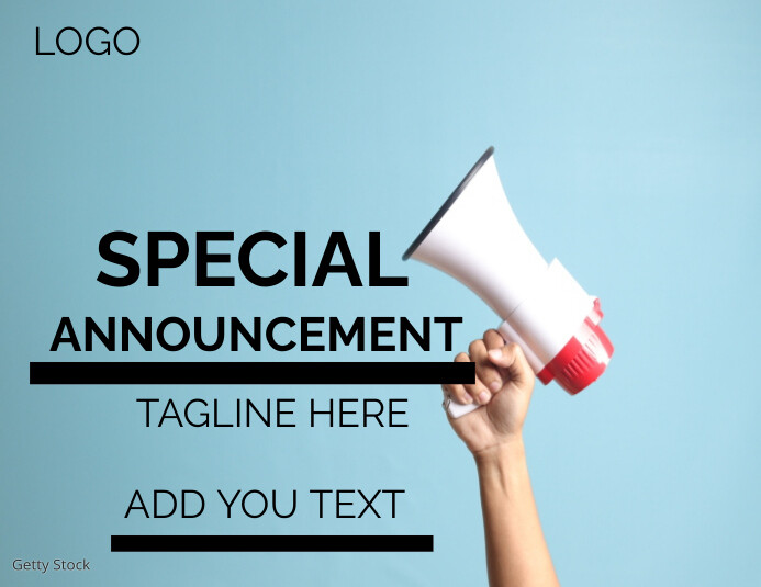 Copy of Blue Special Announcement Flyer (us Letter) | PosterMyWall