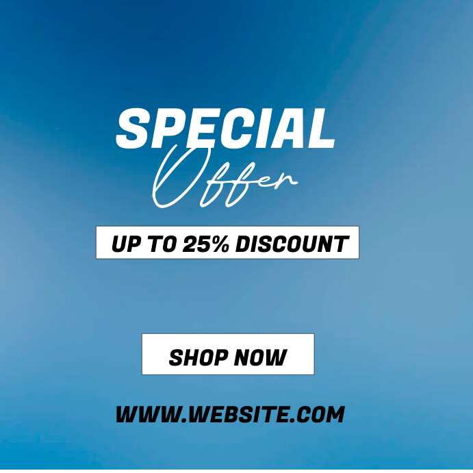 Blue Special Offer Instagram Post Template | PosterMyWall