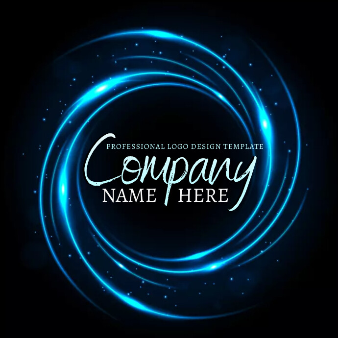 blue spiral galaxy logo design template | PosterMyWall