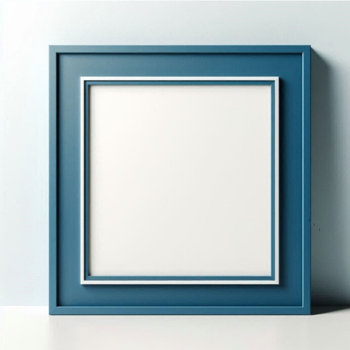 Blue square frame Template | PosterMyWall