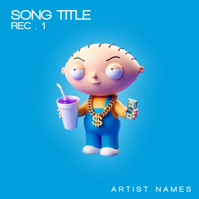Blue Stwg - Single Mixtape Song Ep Album Cover Art Artwork Template ...