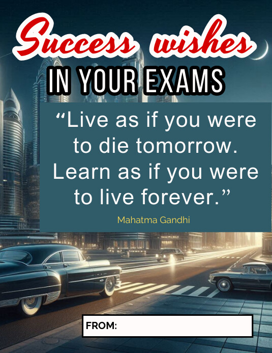 Blue Success Card Template Flyer (us Letter) | PosterMyWall