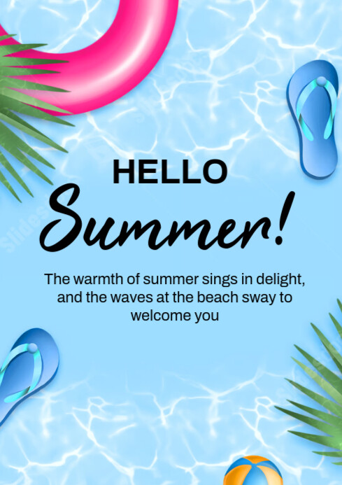 Modèle Blue Summer beach sea | PosterMyWall