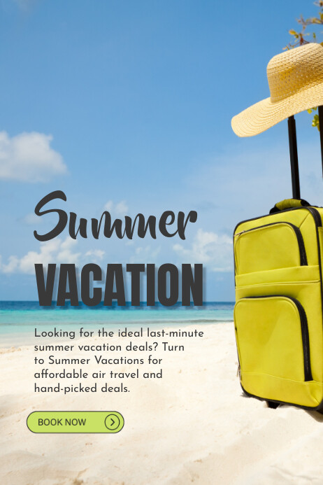 Modèle Blue Summer Vacation Poster | PosterMyWall
