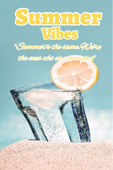 Blue Summer Vibes Poster Template | PosterMyWall