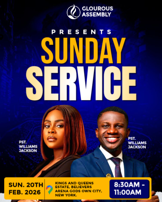 Copy of Blue Sunday Service Event Instagram Portrait | PosterMyWall