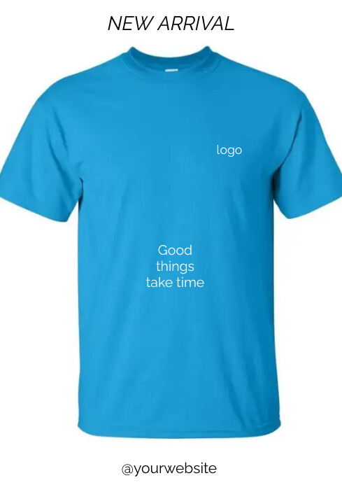 Blue T-shirt Mockup Design Template | PosterMyWall