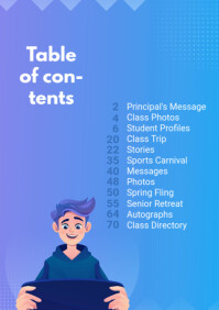 Grey Social Magazine Table of Contents Template | PosterMyWall