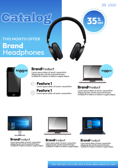 Copy of Blue Theme Catalog Design | PosterMyWall