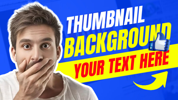 Blue thumbnail background template | PosterMyWall