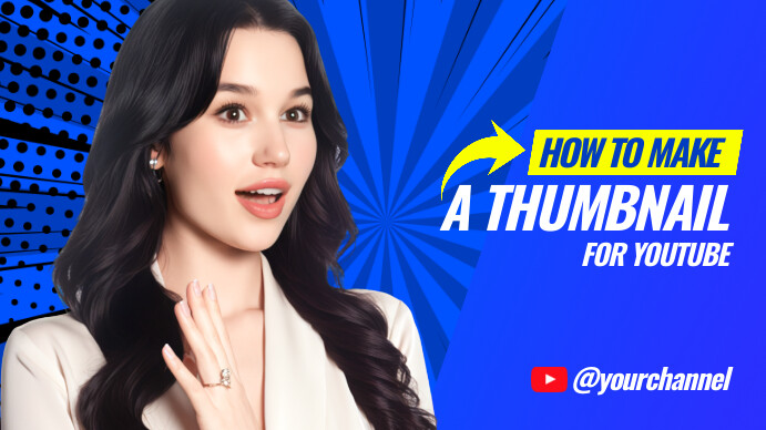 Blue Thumbnail Youtube Template | PosterMyWall