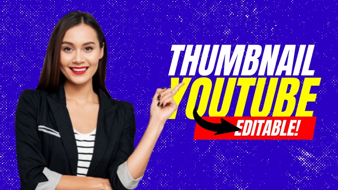 Blue thumbnail youtube women Template | PosterMyWall