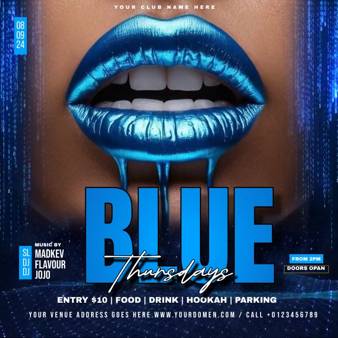 Blue Thursdays Template | PosterMyWall