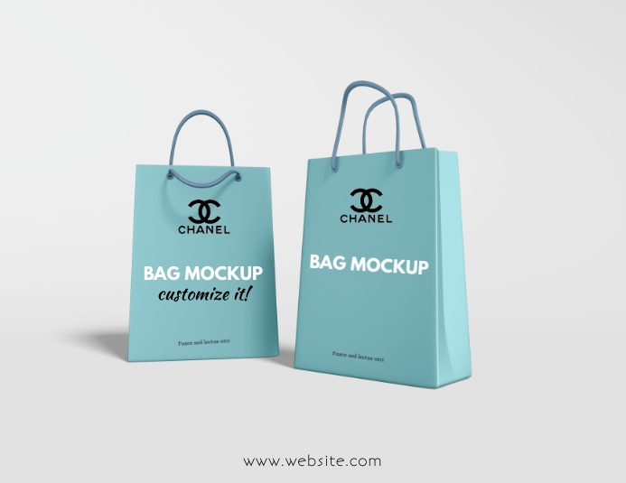 Blue tote bag / handbag design template | PosterMyWall