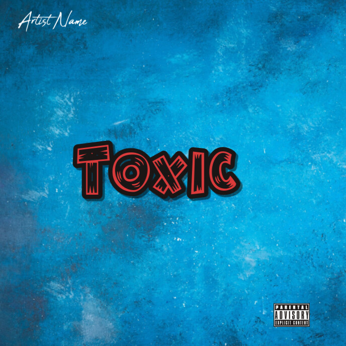 Blue Toxic Album Cover Template | PosterMyWall