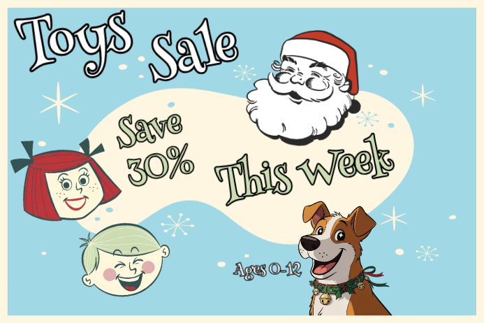 Blue Toys Sale Ad Poster Poster Template | PosterMyWall