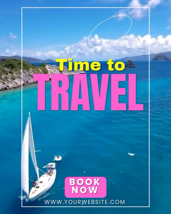 Blue Travel Instagram Portrait Template | PosterMyWall