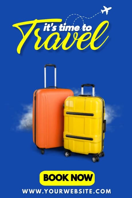 Blue Travel Poster Template | PosterMyWall