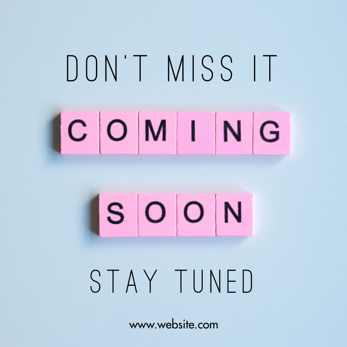 Blue Typographic Coming Soon Poster Instagra Template | PosterMyWall