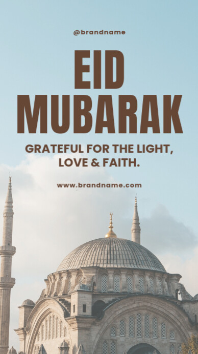 Copy of Blue Typographic Elegant Eid Vibes Eid Mubarak Happy Eid Islamic Greeting Instagram ...