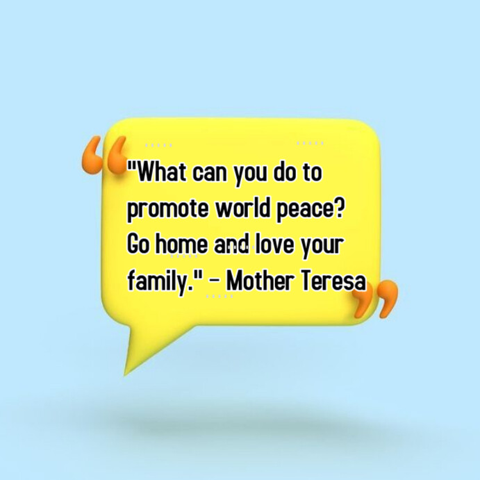 Blue Typographic Family And Togetherness Quote Instagram Post Template ...