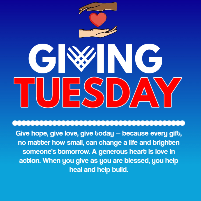 Blue Typographic Giving Tuesday Wishes Instagram Post Template ...
