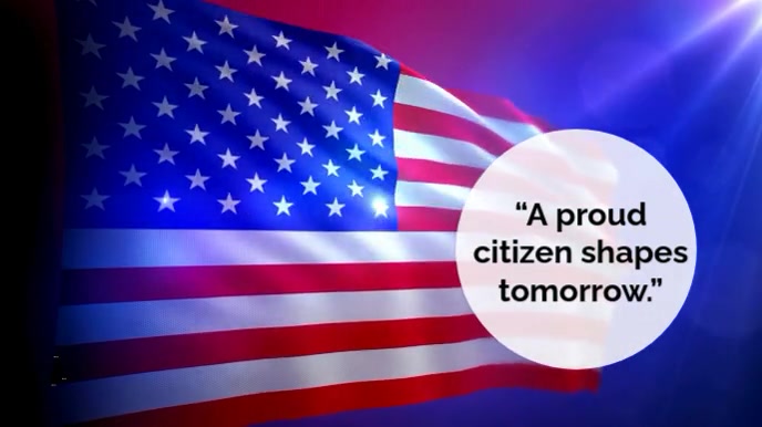 Blue Typographic Inspirational Patriotism Quotes Digital Display (16:9 ...