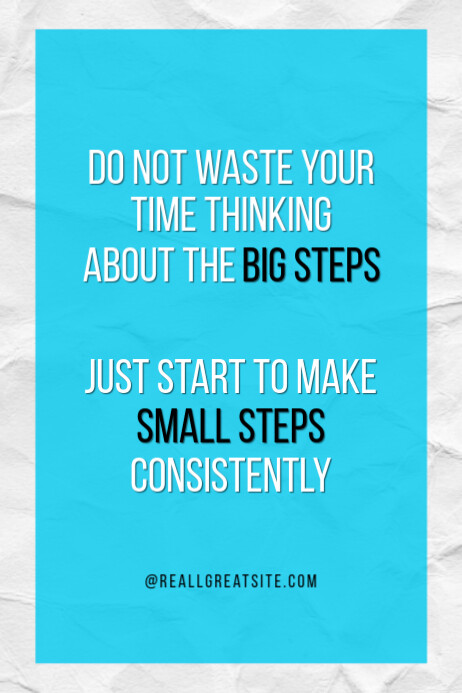 Copy of Blue Typographic Inspirational Quotes Poster | PosterMyWall