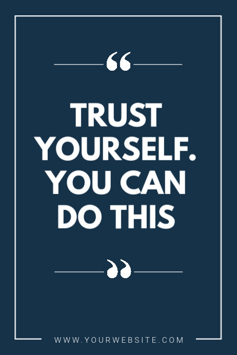 Copy of Blue Typographic Motivational Quote Poster | PosterMyWall