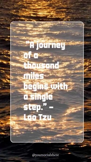 Plantilla de Blue Typographic Motivational Quotes Reels Tiktok And ...