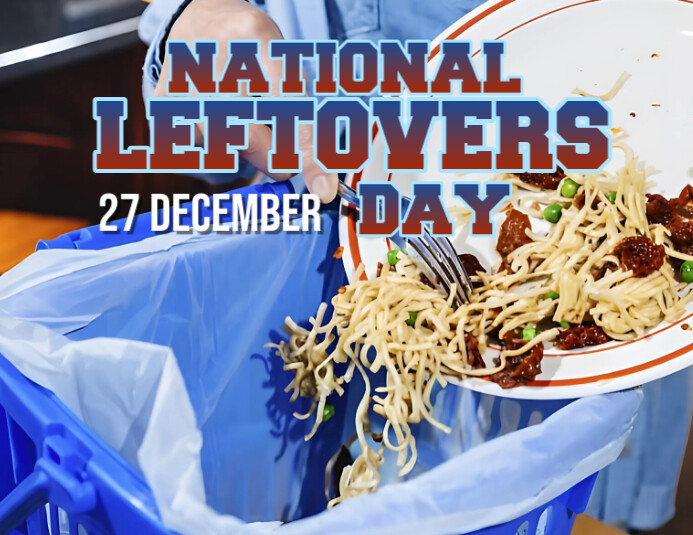 Blue Typographic National Leftovers Day Flyer (us Letter) Template ...