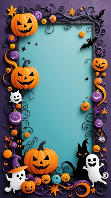 Blue Typographic Spooky Halloween Y Instagram Story Template | PosterMyWall
