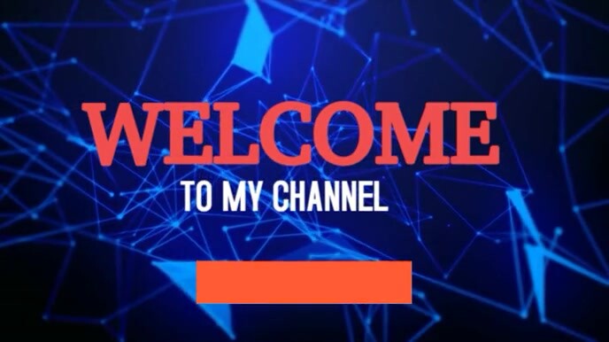 Blue Typographic Welcome To My Channel Digital Display (16:9) Template ...