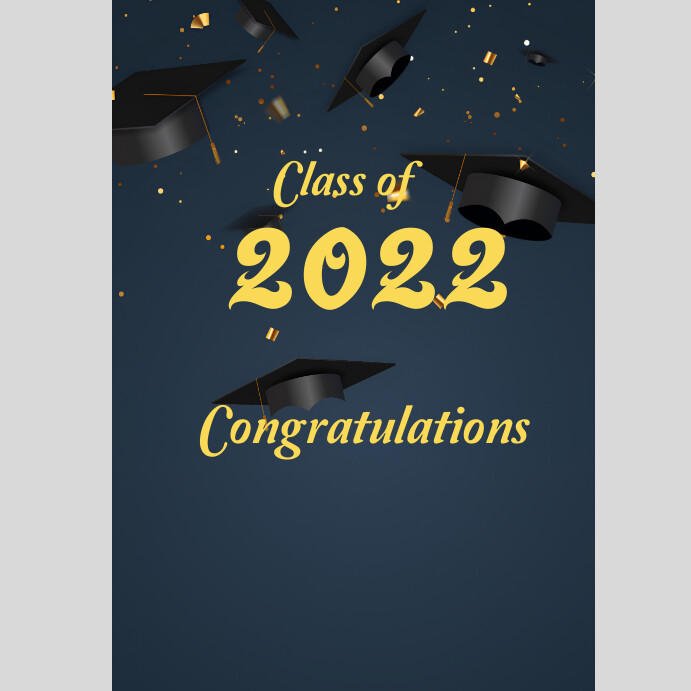 Blue Typography Graduation Commencement Flyer Template | PosterMyWall