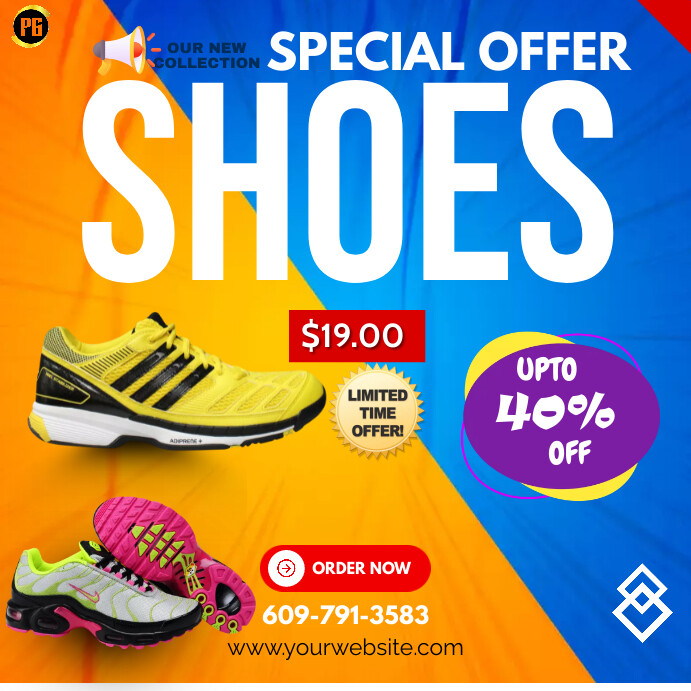 Blue Typography Special Offer Instagram Post Template | PosterMyWall