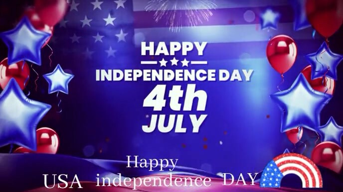 Blue Usa Independence Day Digital Display ( Templat | PosterMyWall