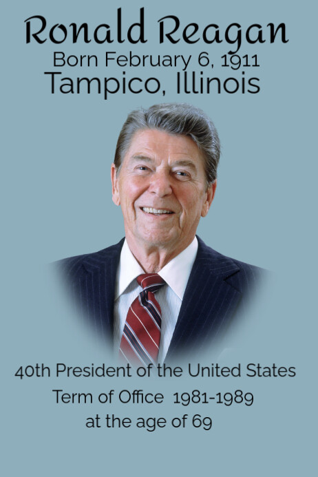 Blue Usa President History Poster Template | PosterMyWall