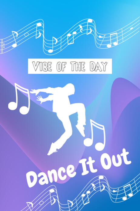 Blue Vibe Of The Day Poster Template | PosterMyWall