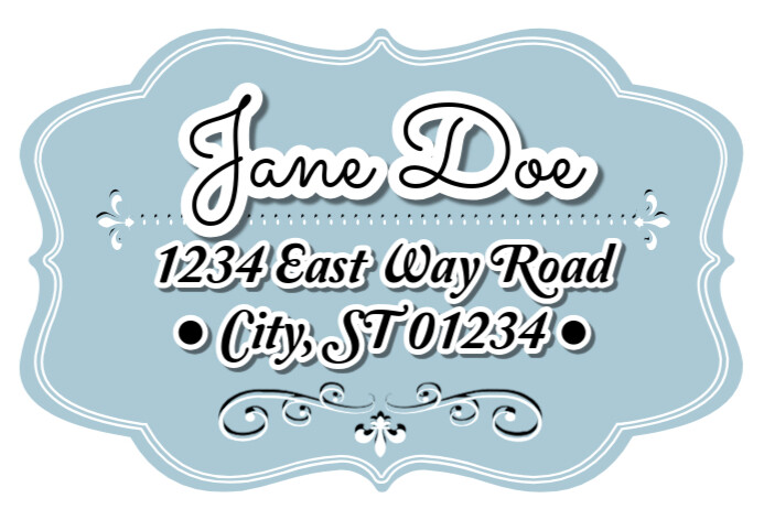 Blue Vintage Address Label Template | PosterMyWall