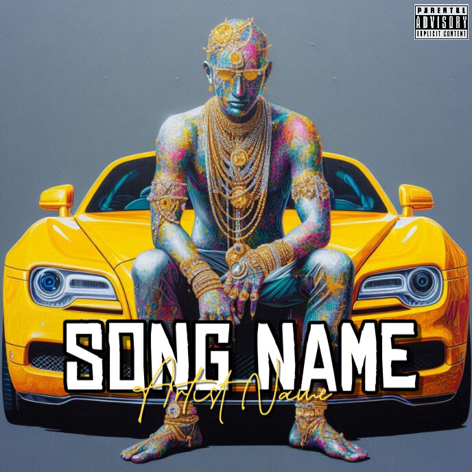 Copy of Blue Vintage Alone Man Lurcury Car Mixtape Cover Album Cover ...
