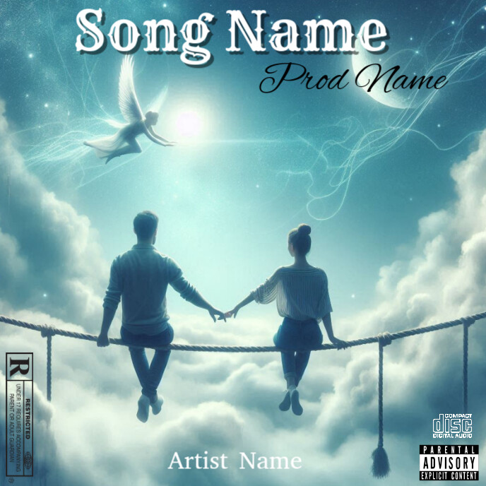 Blue Vintage Couple Love Song Mixtape Album Cover Template | PosterMyWall