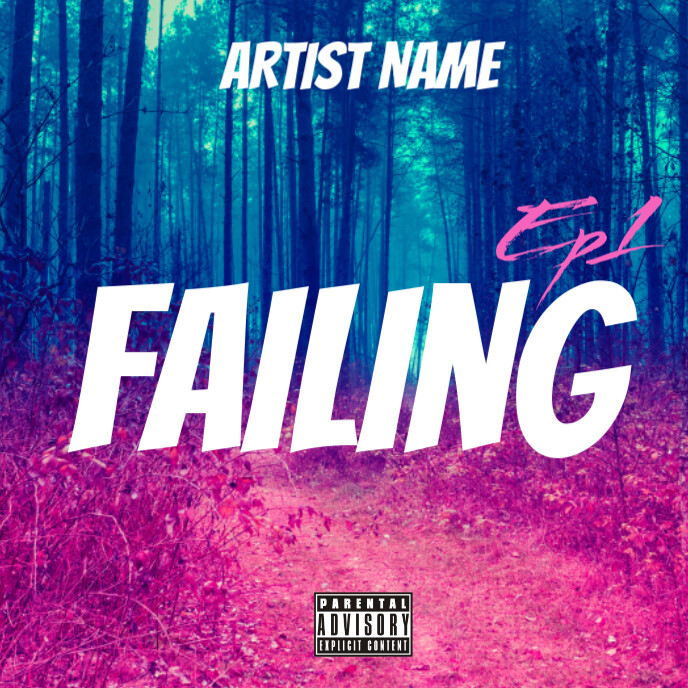 Plantilla de Blue Vintage Failing Mixtape Cover Album Cove | PosterMyWall