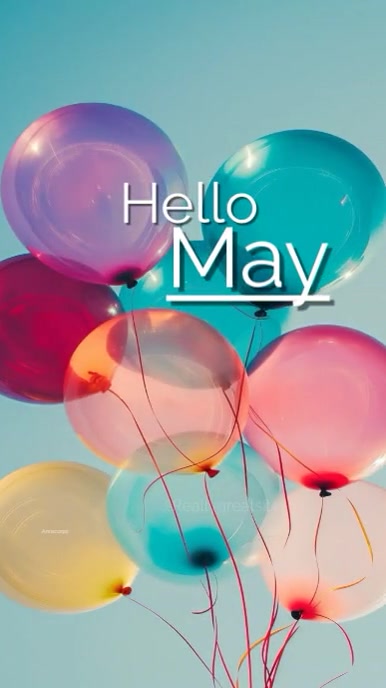 Blue Vintage Hello May Reel Instagram Template | PosterMyWall