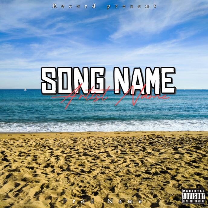 Blue Vintage Sea Album Cover Album Cover Template | PosterMyWall