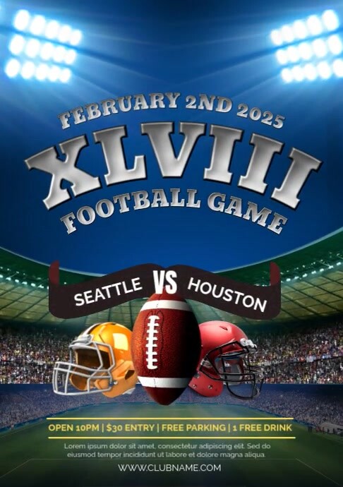 Copy of Blue Vintage Stadium Football Game A3 | PosterMyWall