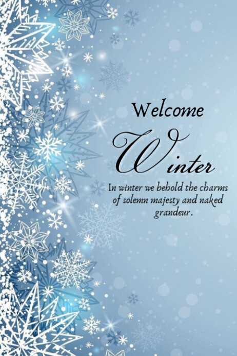 Blue Vintage Welcome Winter Poster Template | PosterMyWall
