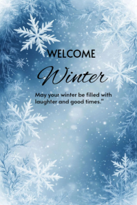 Blue Vintage Welcome Winter Poster Template | PosterMyWall