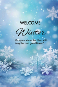 Blue Vintage Welcome Winter Poster Template | PosterMyWall